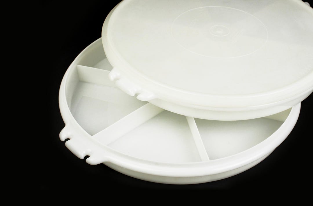 NEW Vintage 60's Tupperware Party Susan 405 Divided Serving Tray, NOS ...