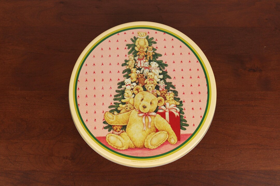 NEW Vintage Teddy Bear Christmas Tin by the Fraser Collection, Teddy ...