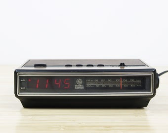 Vintage 1980's GE Digital Alarm Clock Radio AM/FM Model - Etsy