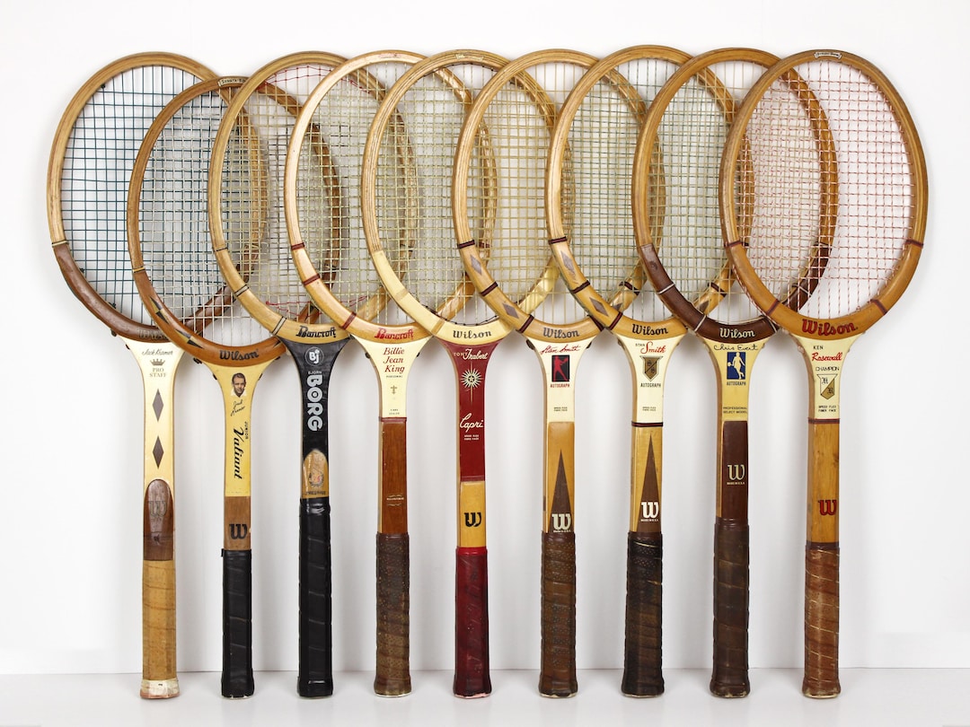 Wood Tennis Rackets Wilson Jack Kramer, Stan Smith Autograph, Tony ...