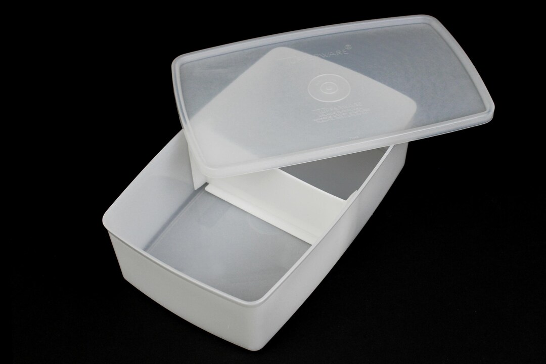 NEW Vintage 60's Tupperware Pak-n-stor Rectangle Container W/ Divider ...