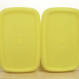 Vintage Tupperware Yellow Storage Containers W/ Lids, Tupperware 1243 ...