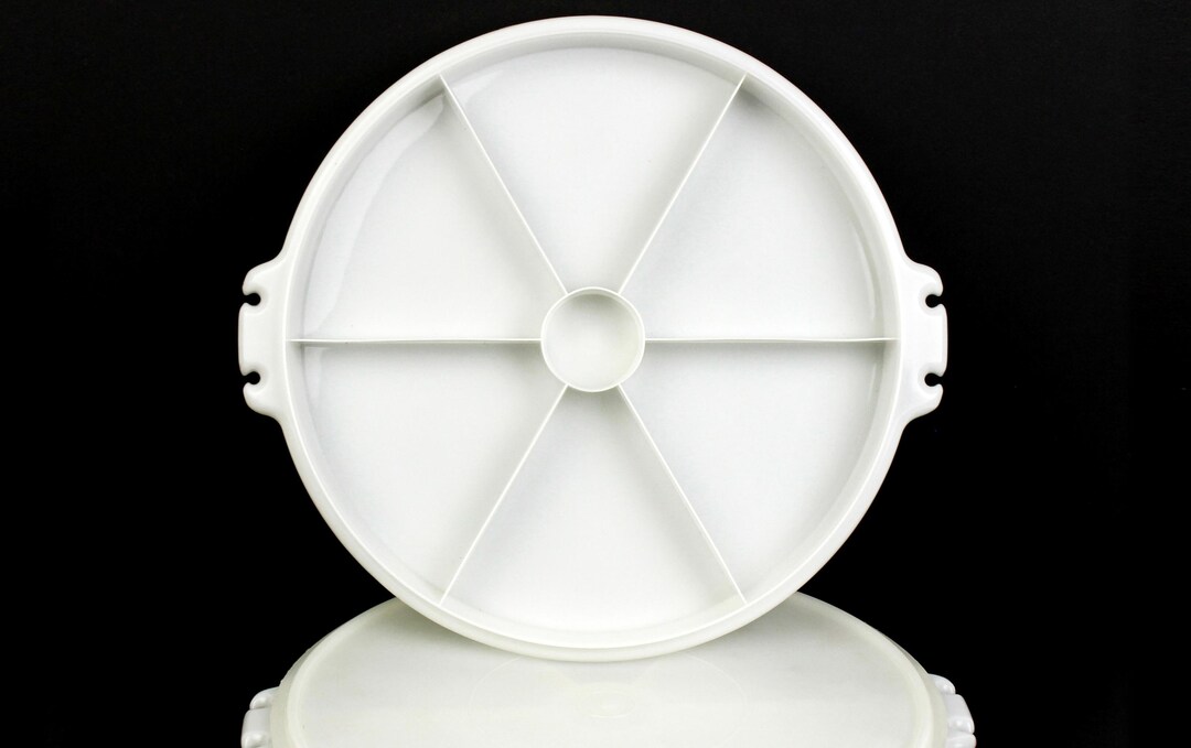 Vintage NEW Tupperware Party Susan 405 Divided Veggie Food Tray, NOS ...