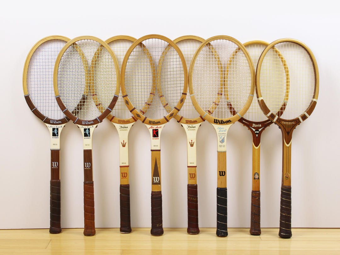 Wood Tennis Rackets, Wilson Jack Kramer, Stan Smith, Chris Evert ...