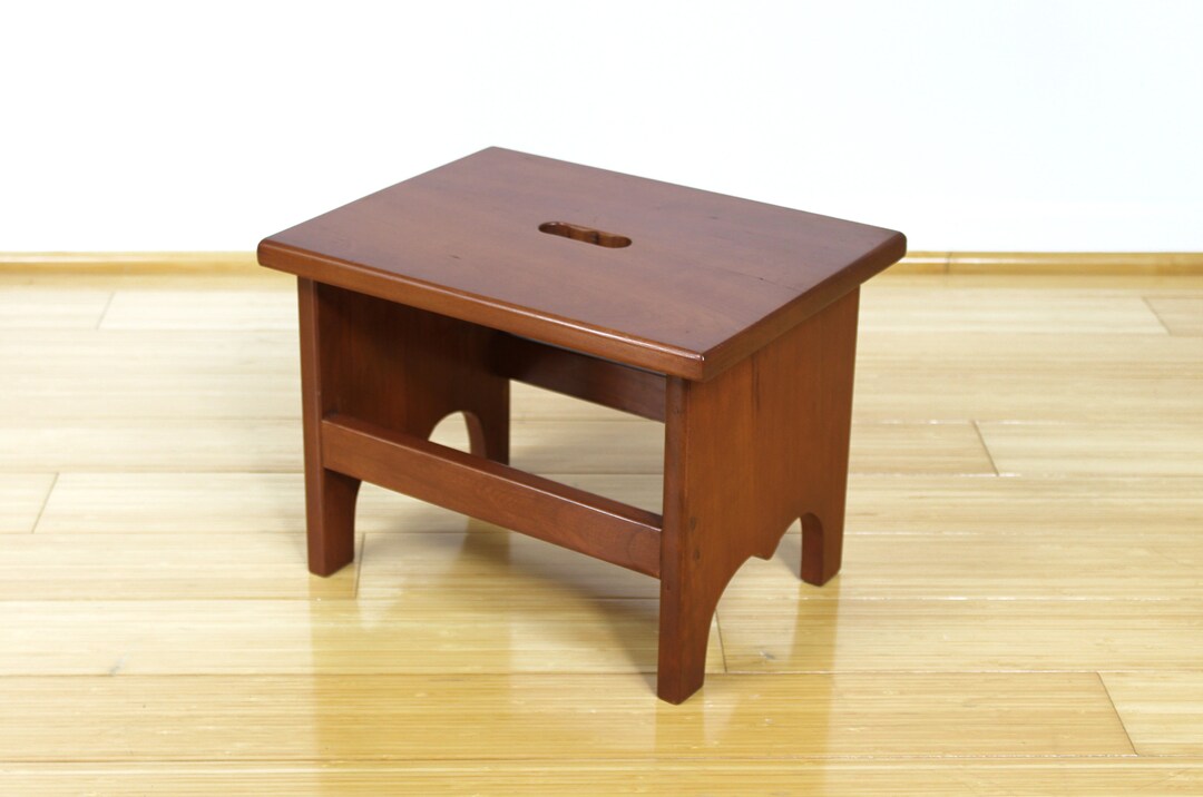 Vintage Unused Red Cherry Foot Stool 13 W/ Cutout Handle - Etsy