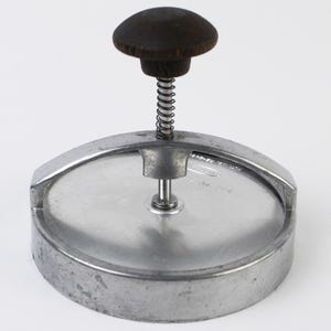 Vintage 1950s Androck Aluminum Hamburger Press With Wooden Knob Pat. No ...