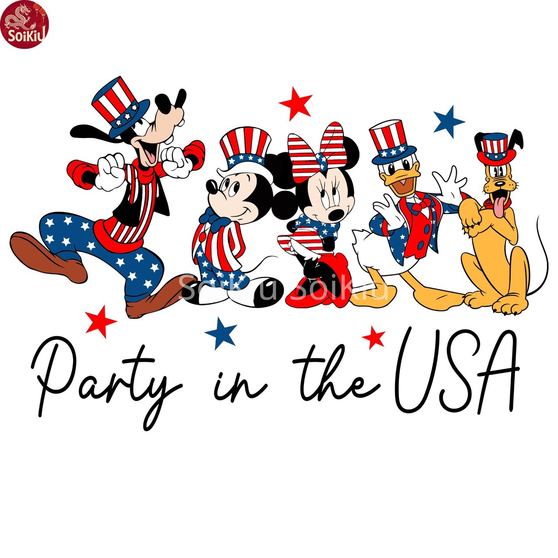 Disney Mouse and Friends 4th of July PNG Cartoon Mickey Fourth of July ...