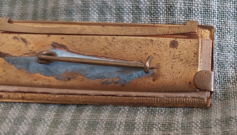 Antique Brass Nametag Badge Pin With C Clasp - Etsy