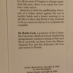 Mutation by Robin Cook Hardcover Book With Dust Jacket - Etsy