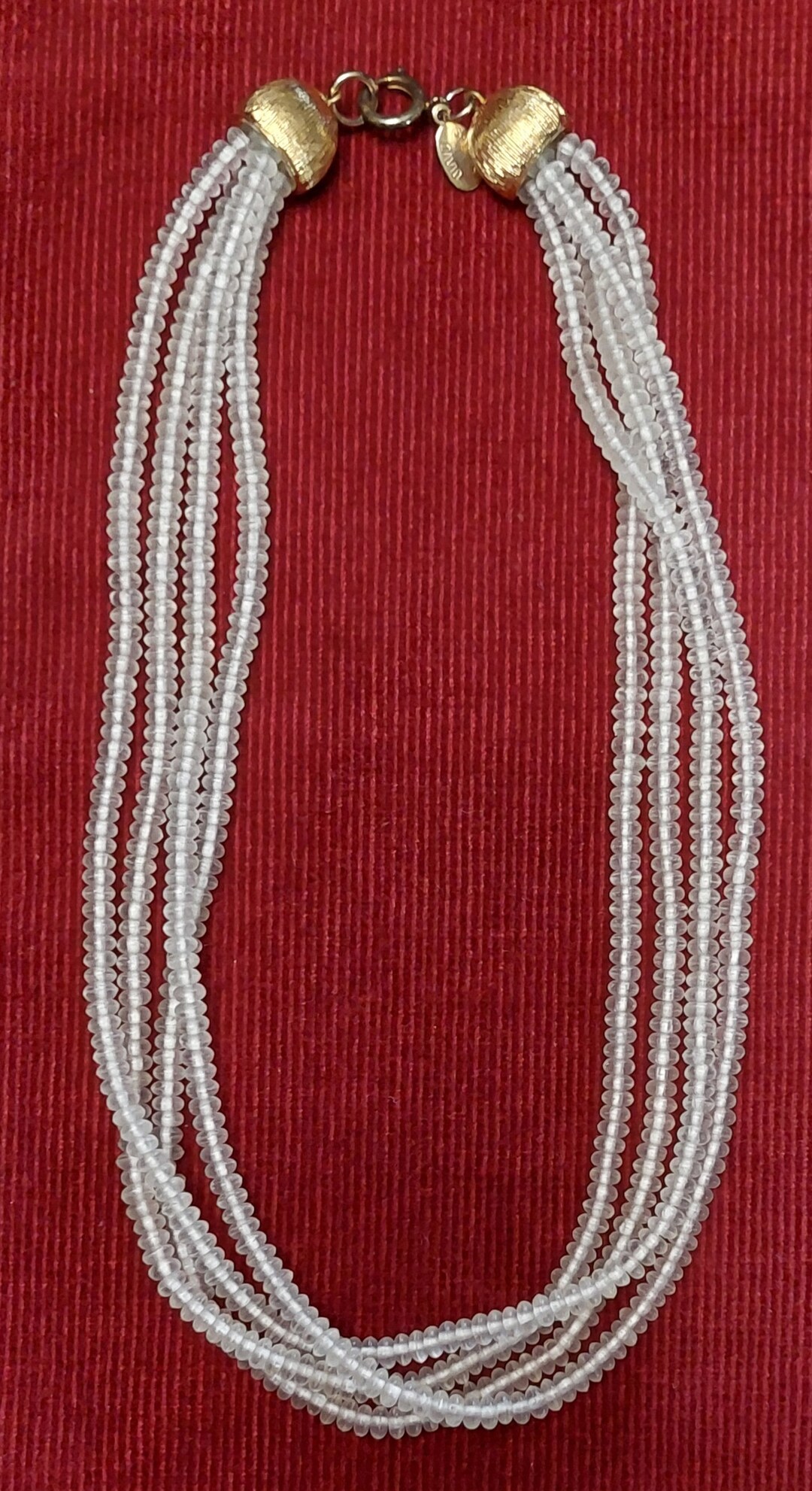 Vintage Sandra David Four Strand White Seaglass Collar Necklace - Etsy