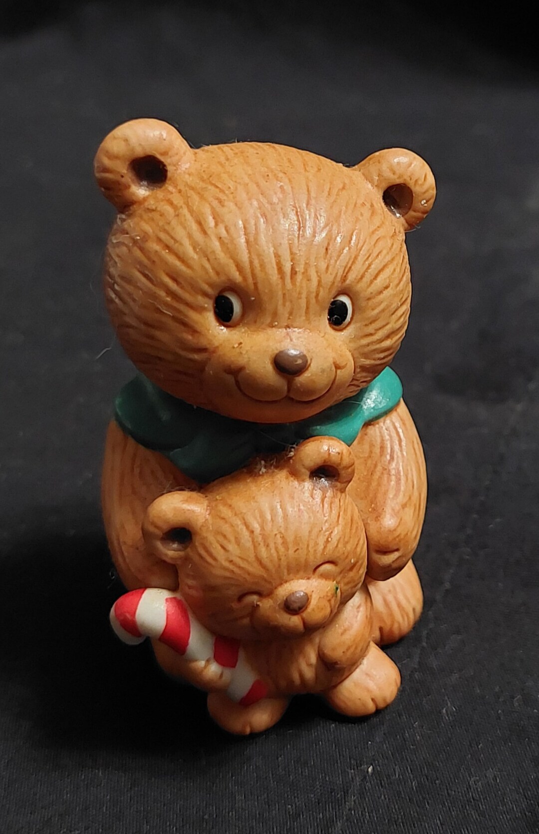 Vintage Avon Mini Ceramic Christmas Teddy Bears With Candy Cane Figure ...