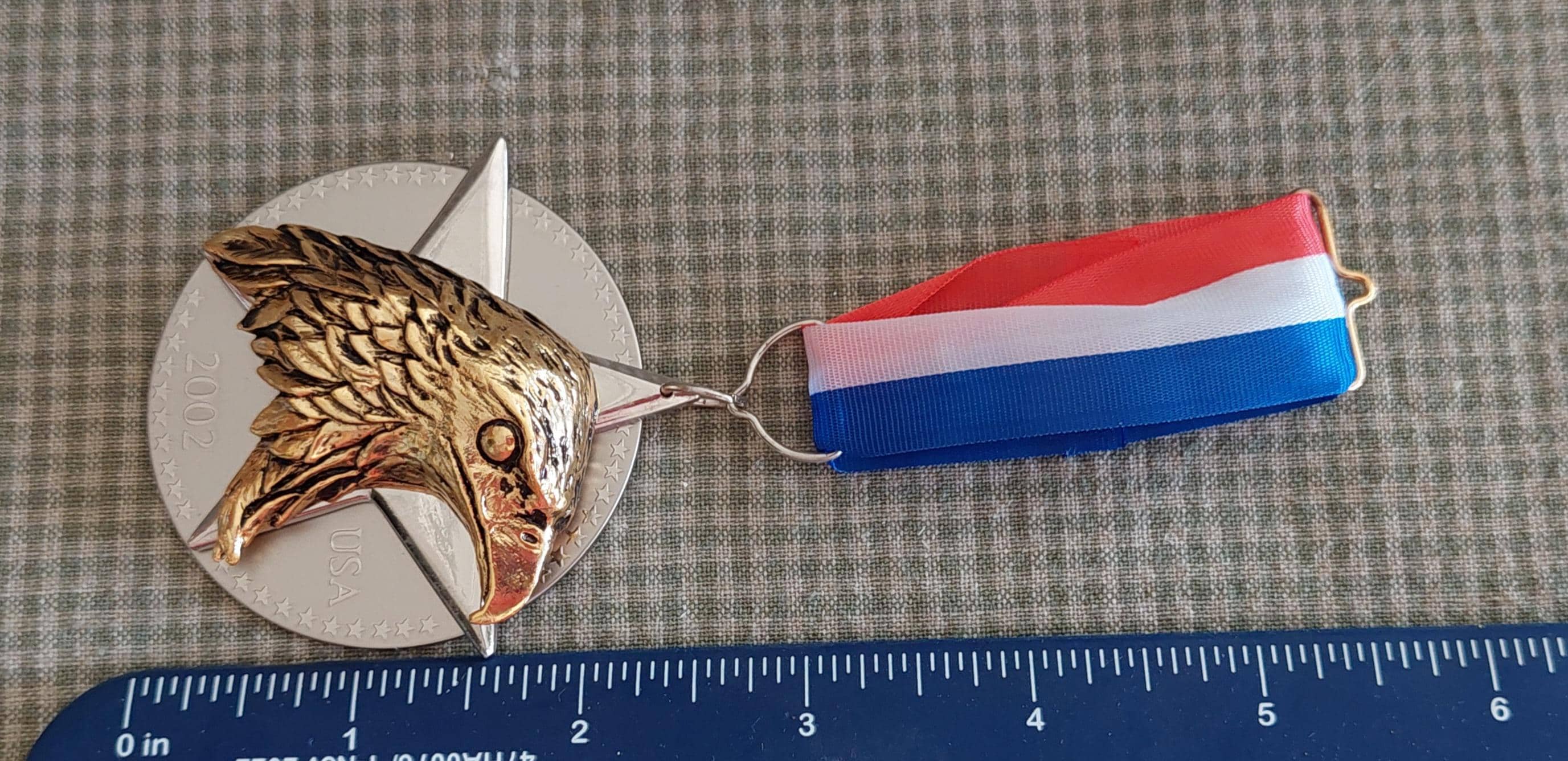 Medal for America Bald Eagle Hallmark Keepsake Pewter Ornament in Box ...