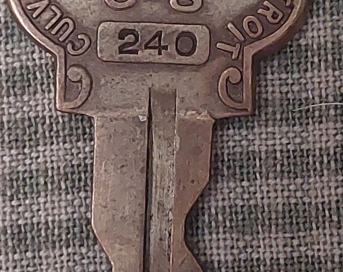 Antique Culver Stearns Mfg Co Double Sided Brass Key Detroit Michigan ...
