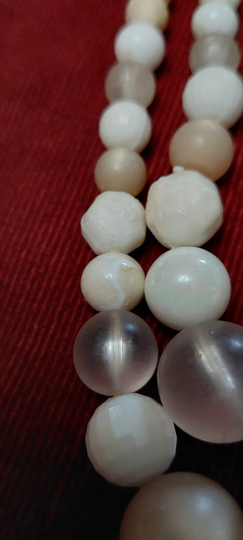 Vintage Double Strand Nuetral Colors Graduated Bead Necklace Great for ...