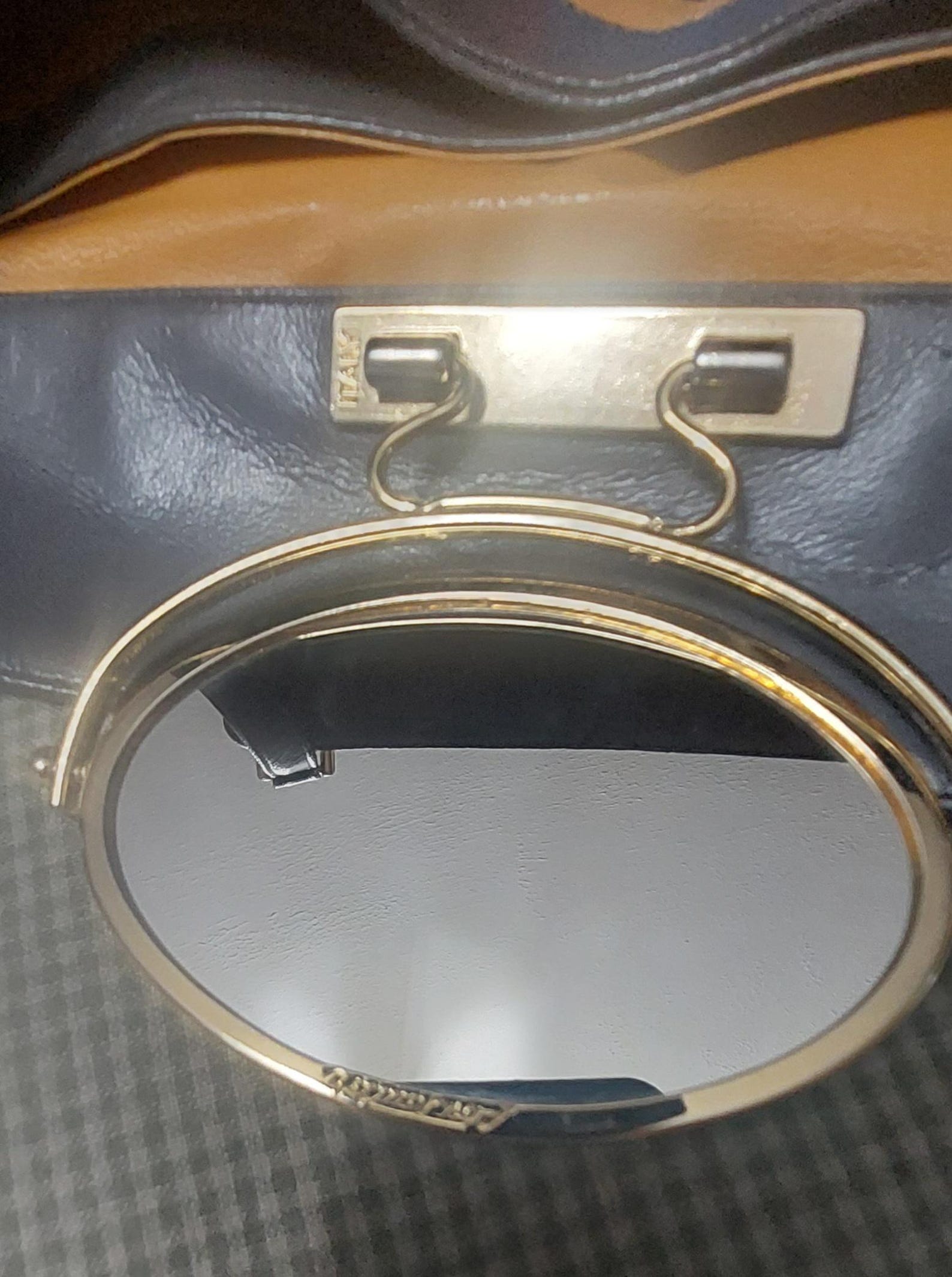 Vintage Lou Taylor Gray Handbag Pocketbook Purse With Swivel Mirror - Etsy