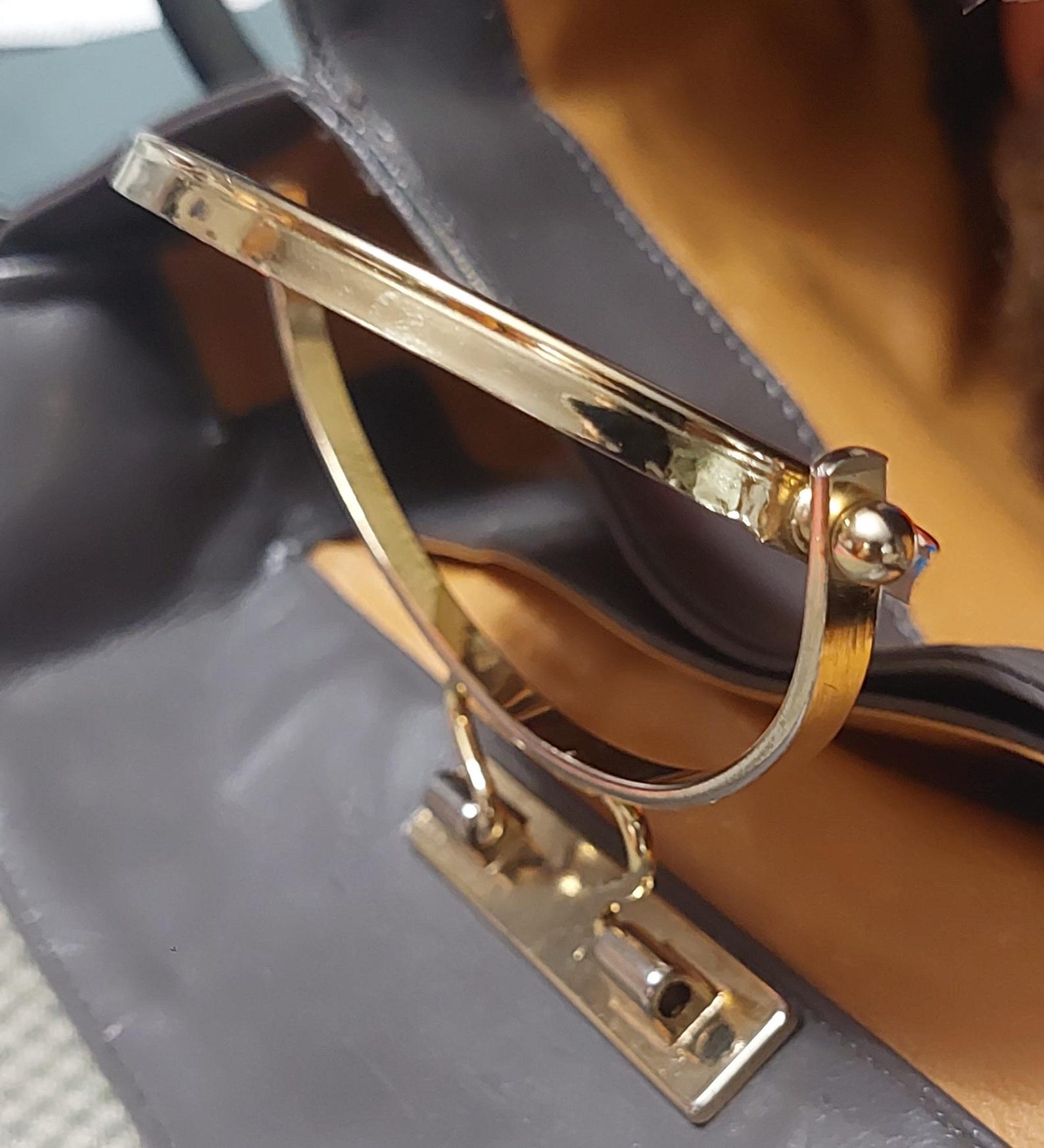Vintage Lou Taylor Gray Handbag Pocketbook Purse With Swivel Mirror - Etsy