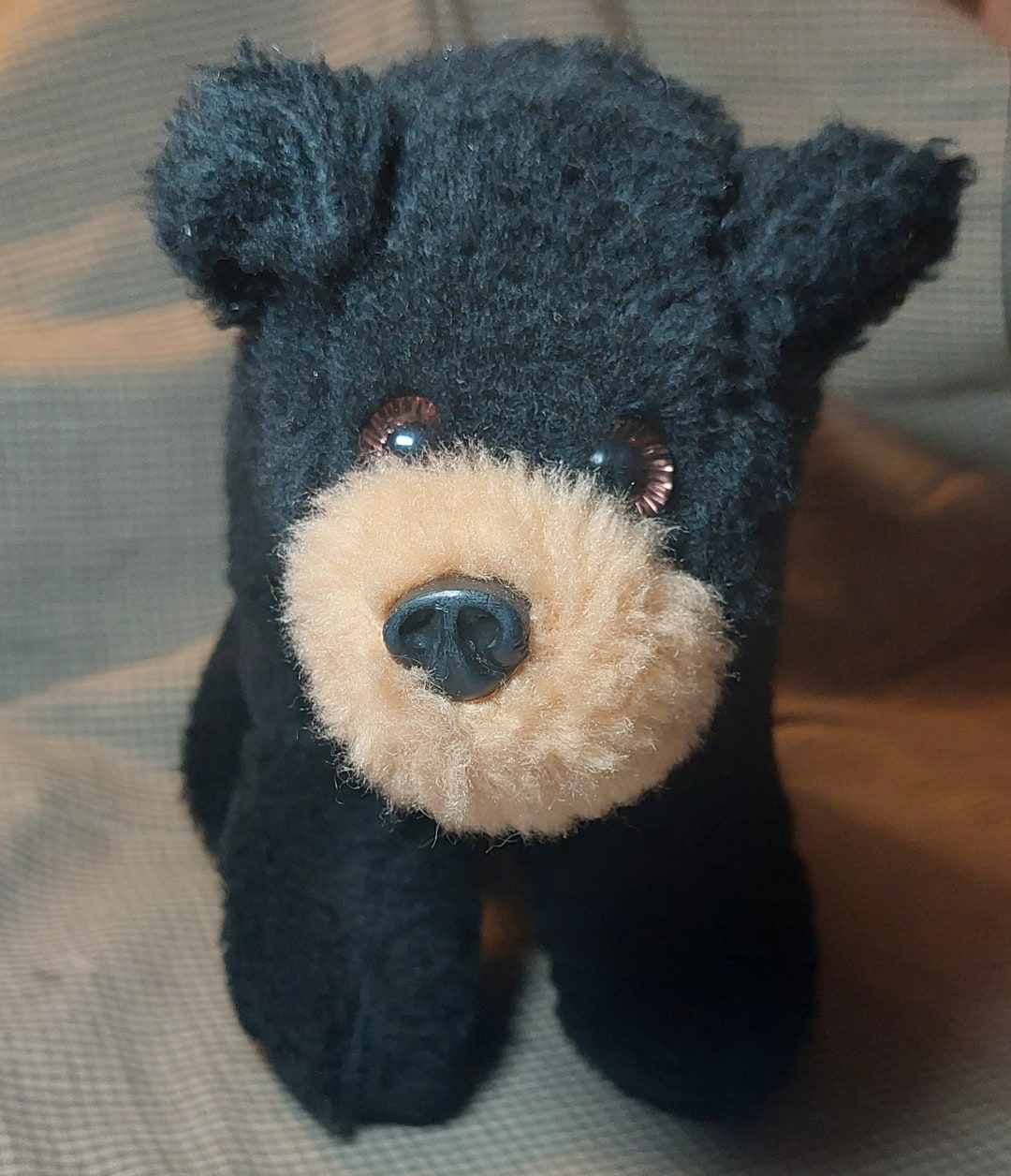 Vintage RUSHTON Black Bear Stuffed Animal Plush Great Condition - Etsy