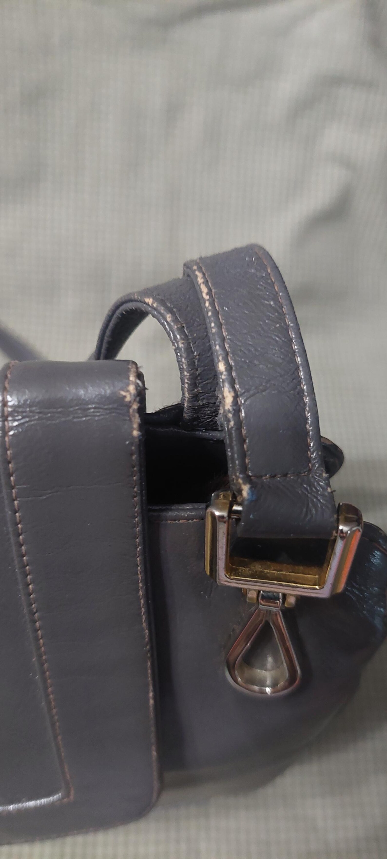 Vintage Lou Taylor Gray Handbag Pocketbook Purse With Swivel Mirror - Etsy