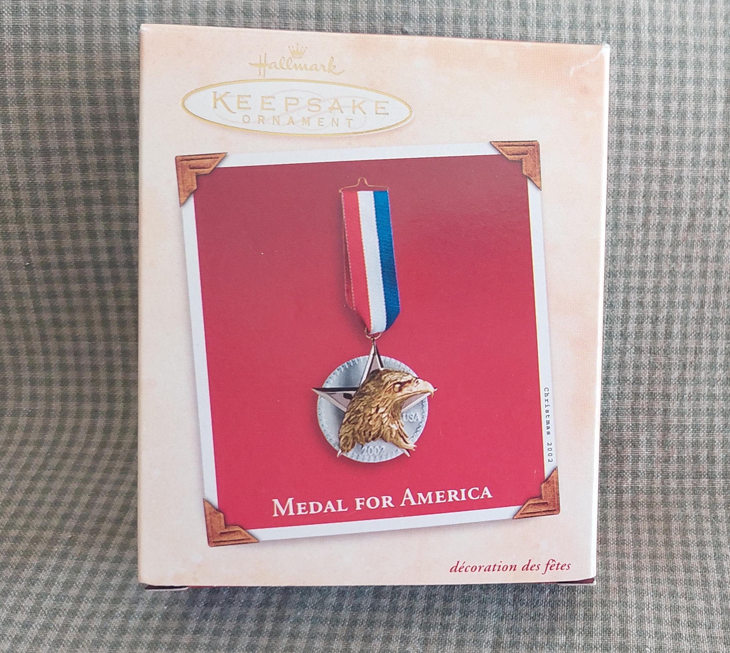 Medal for America Bald Eagle Hallmark Keepsake Pewter Ornament in Box ...