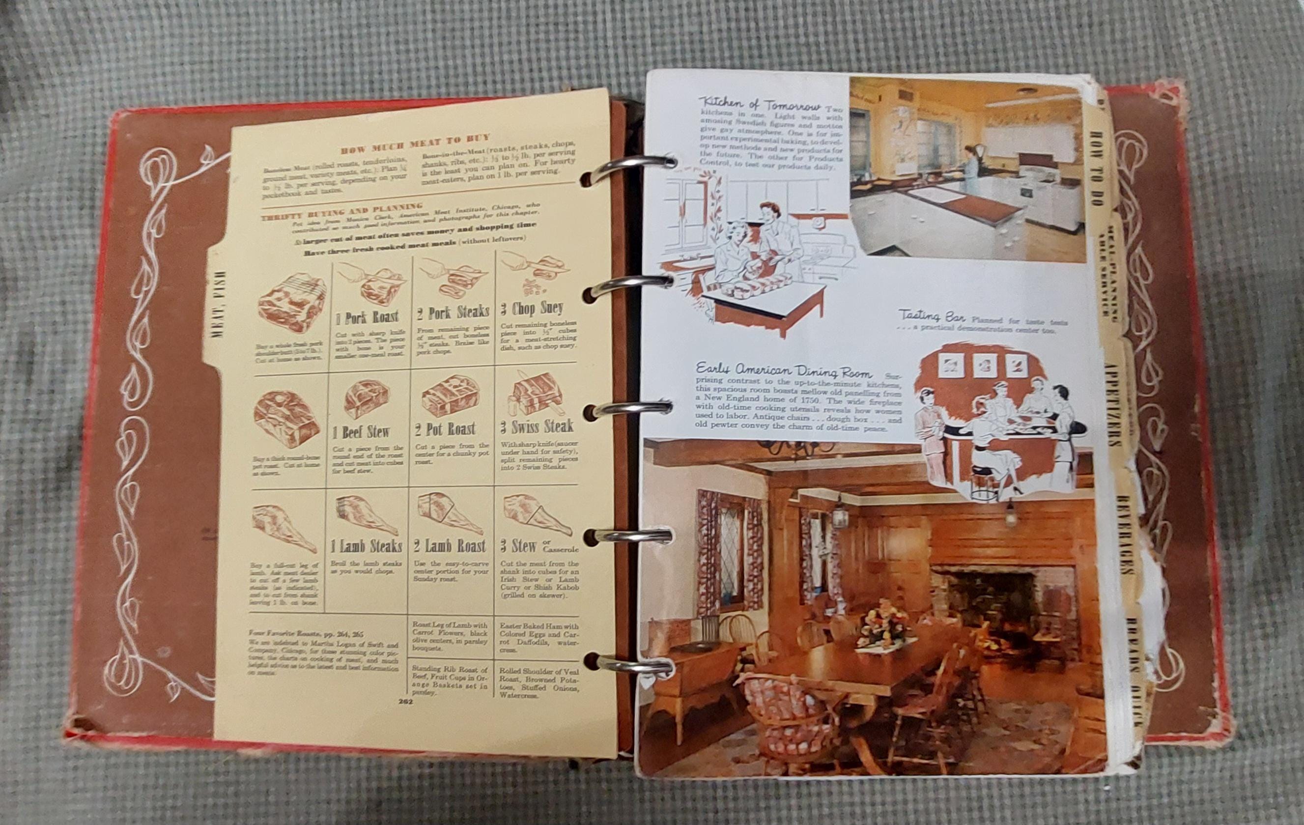 Vintage 1950 Betty Crocker Picture Cookbook Rare Text Edition 3 Ring ...
