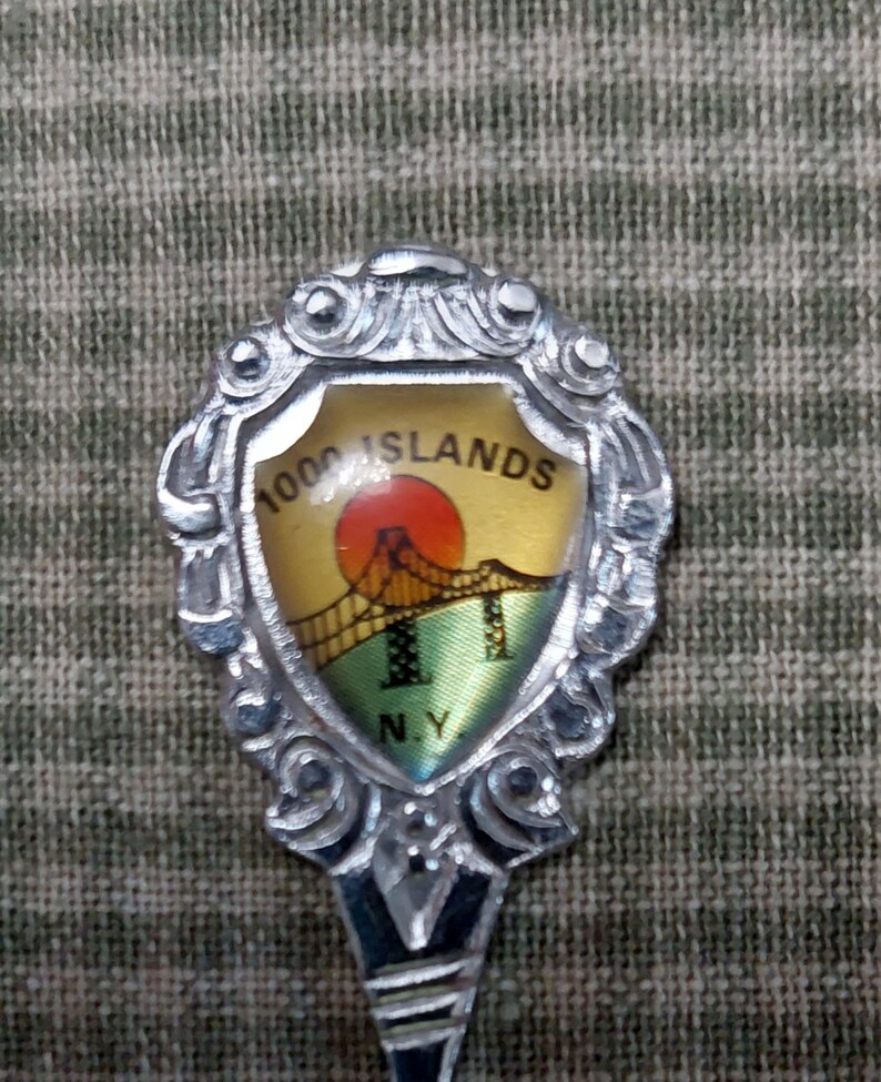 Vintage Thousand Islands NY Travel Collector Spoon Bridge & Sunset - Etsy