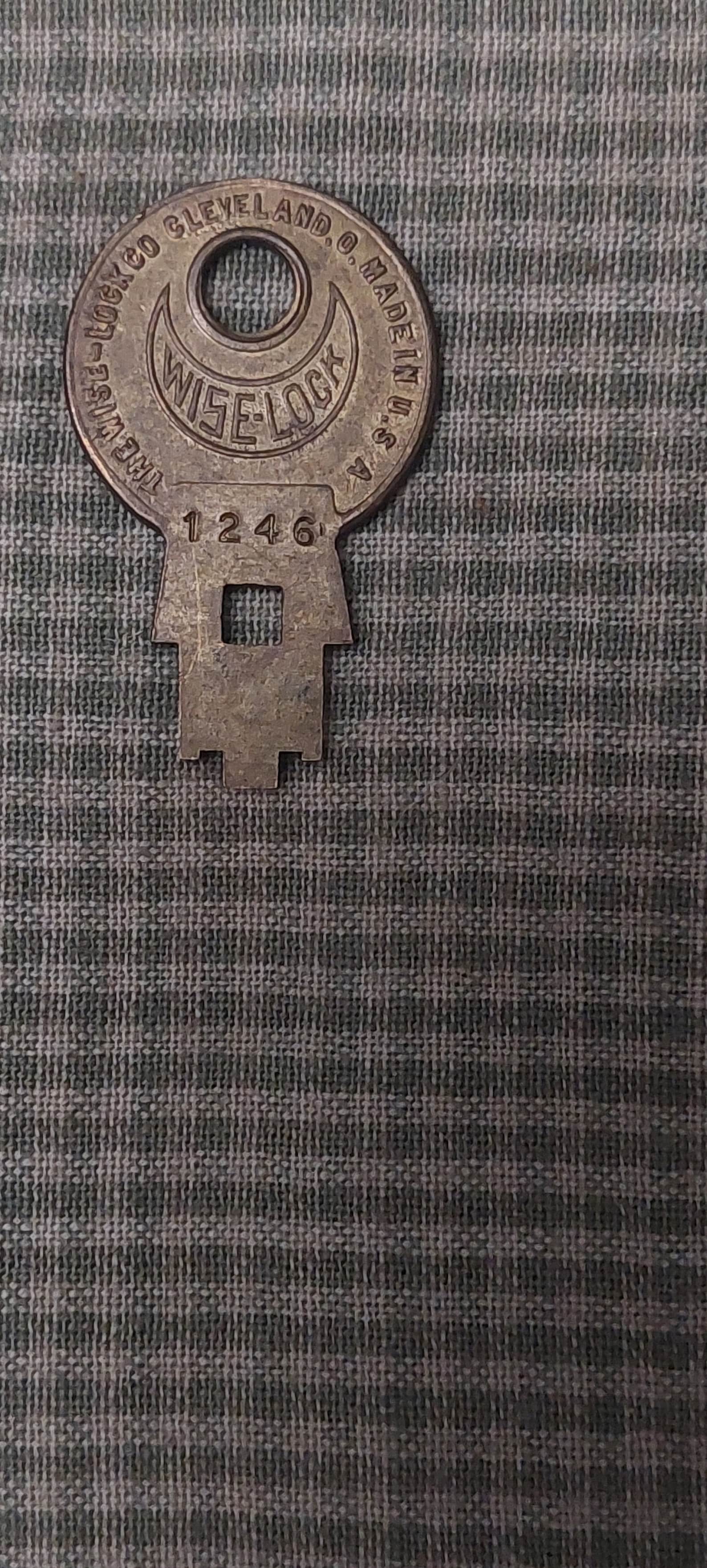 Rare Vintage Short Double Sided Brass Key Concentric Tube Wise Lock ...