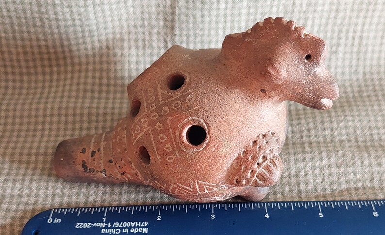 Pre Columbian Mayan Aztec Pottery Ocarina Instrument Reptile Horse - Etsy