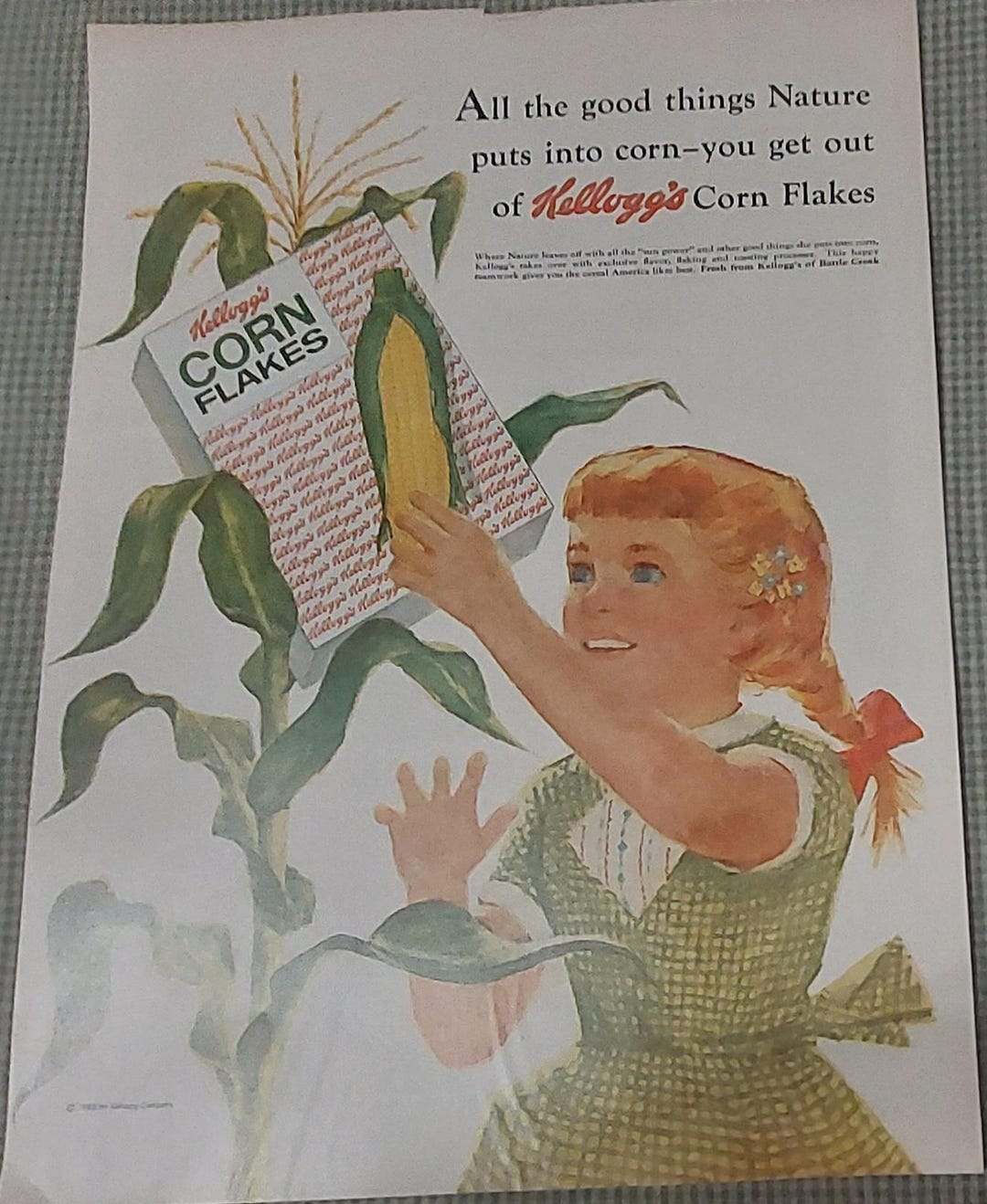Vintage Advertising 1958 Kellogg's Corn Flakes Magazine Page Vista Car ...