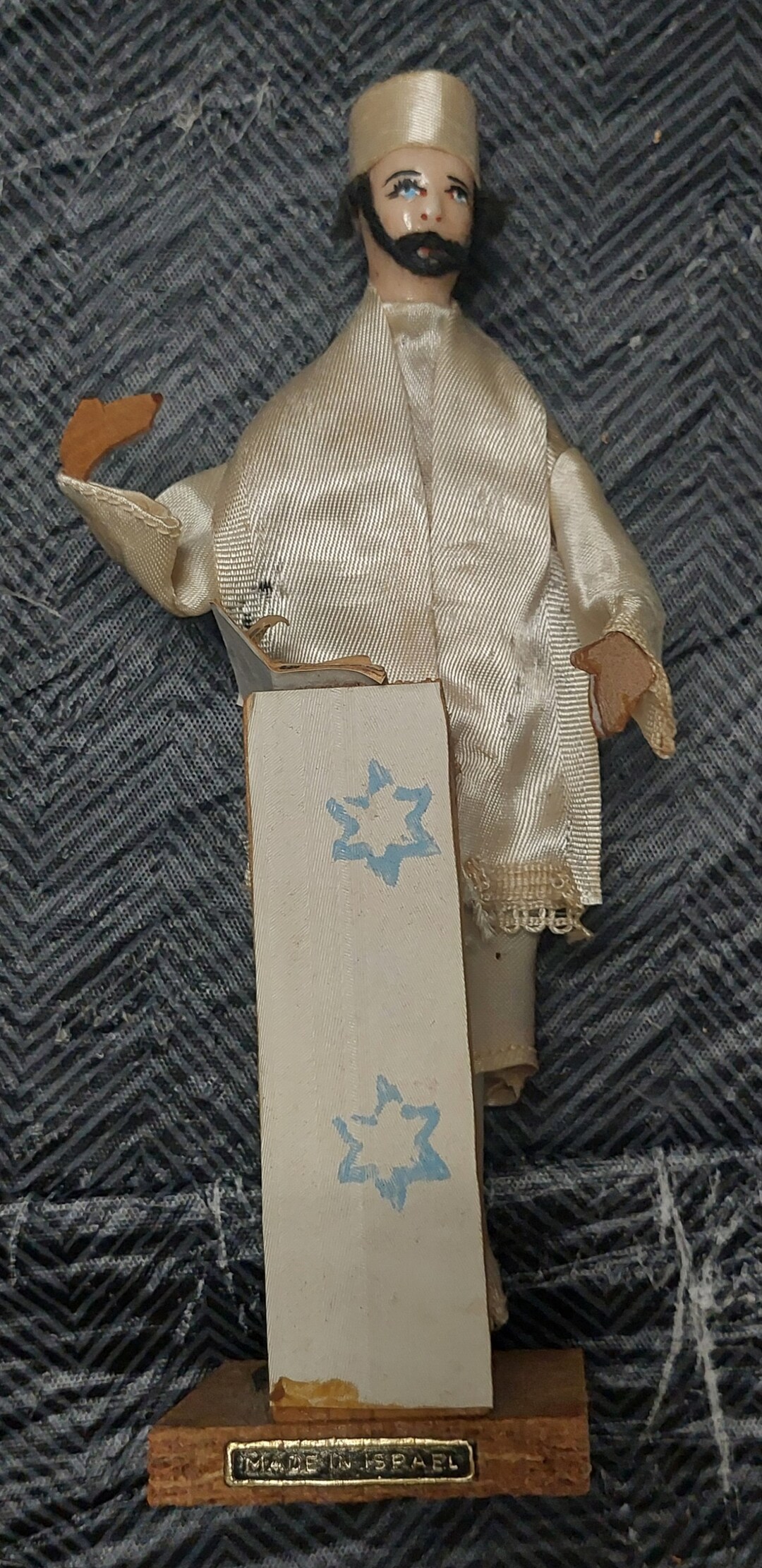 Vintage 1950s Sabra Isreal Jewish Rabi Doll Star of David Pulpit Hebrew ...