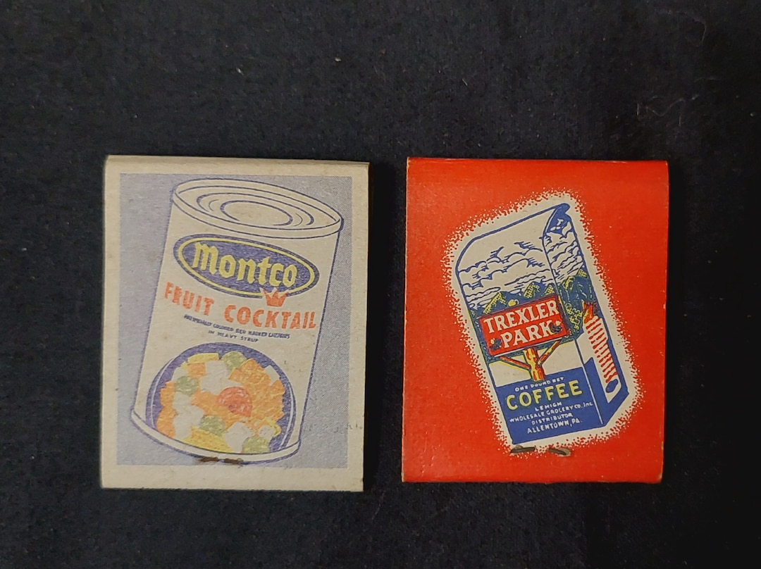 Vintage Advertising Matchbooks Montco Fruit Cocktail Trexler Park ...
