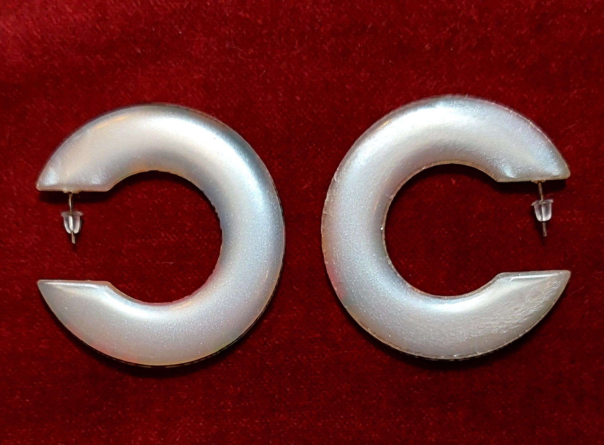 2 Full Inches of 1980S Flare! Colorful Lucite Post Earrings...great for ...