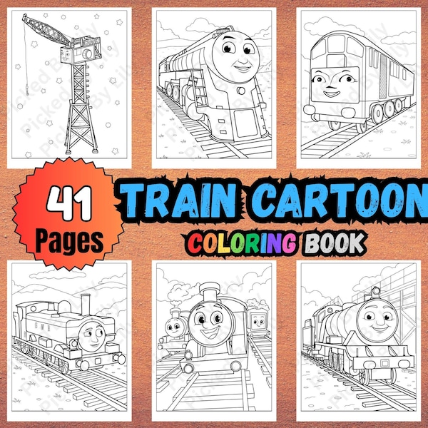 Coloring Thomas Book - Etsy
