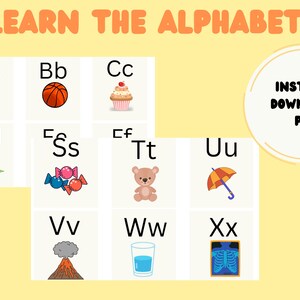 Colourful Alphabet Adventure: Interactive Flashcards for Kids - Etsy