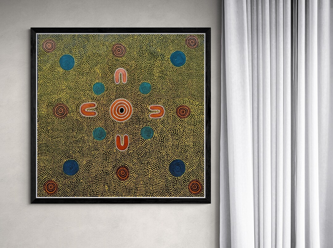 Original Aboriginal Painting, Waterhole Dreaming by Eunice Nungarrayi ...