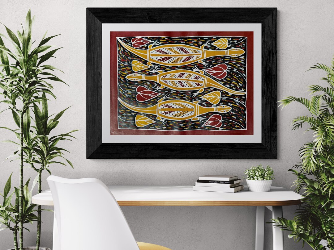 Aboriginal Painting Art Original Hand Painted Authentic Goanna Dreaming ...