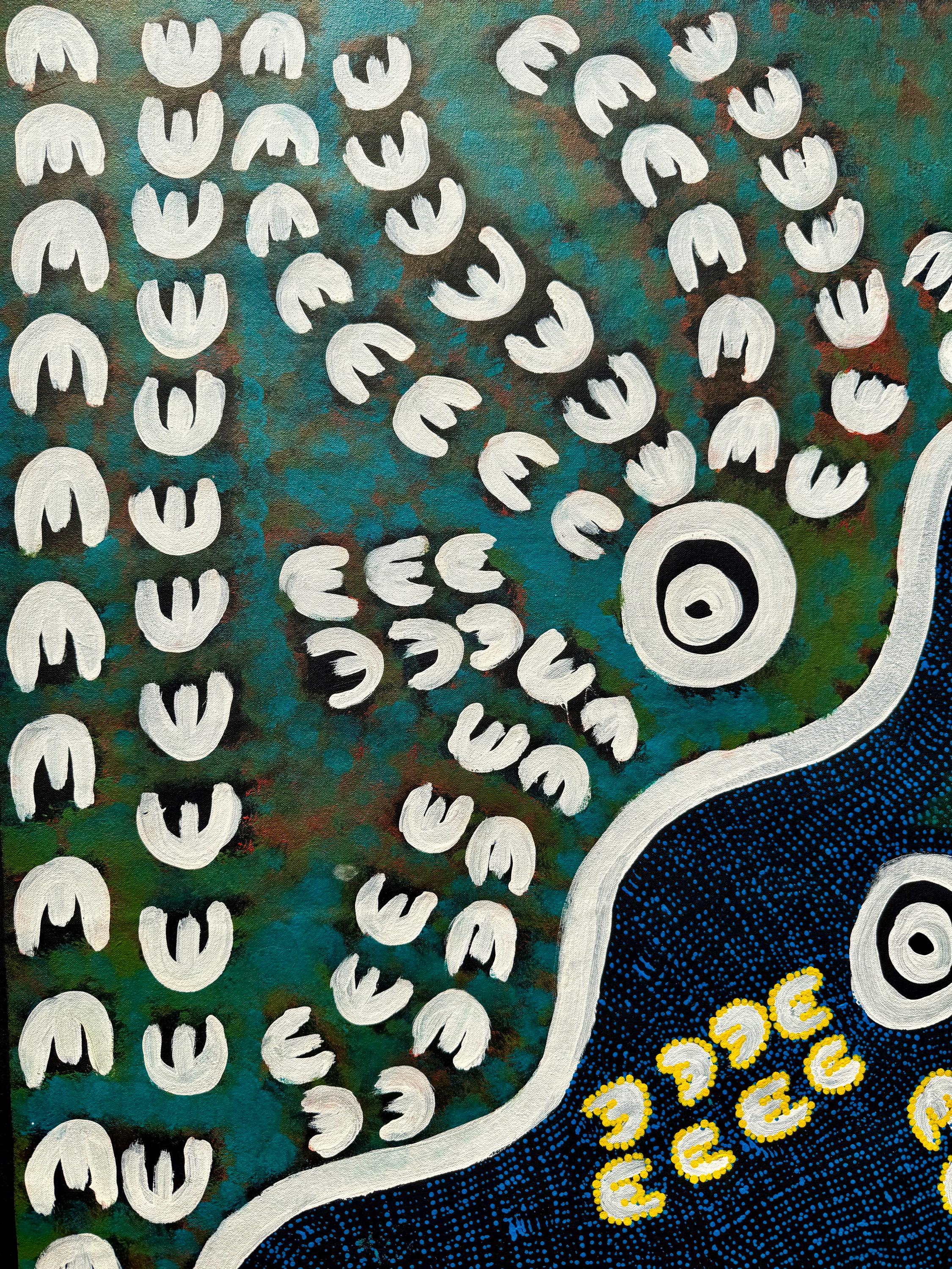 Original Aboriginal Painting: Mina Mina Dreaming by Rene Dixon ...