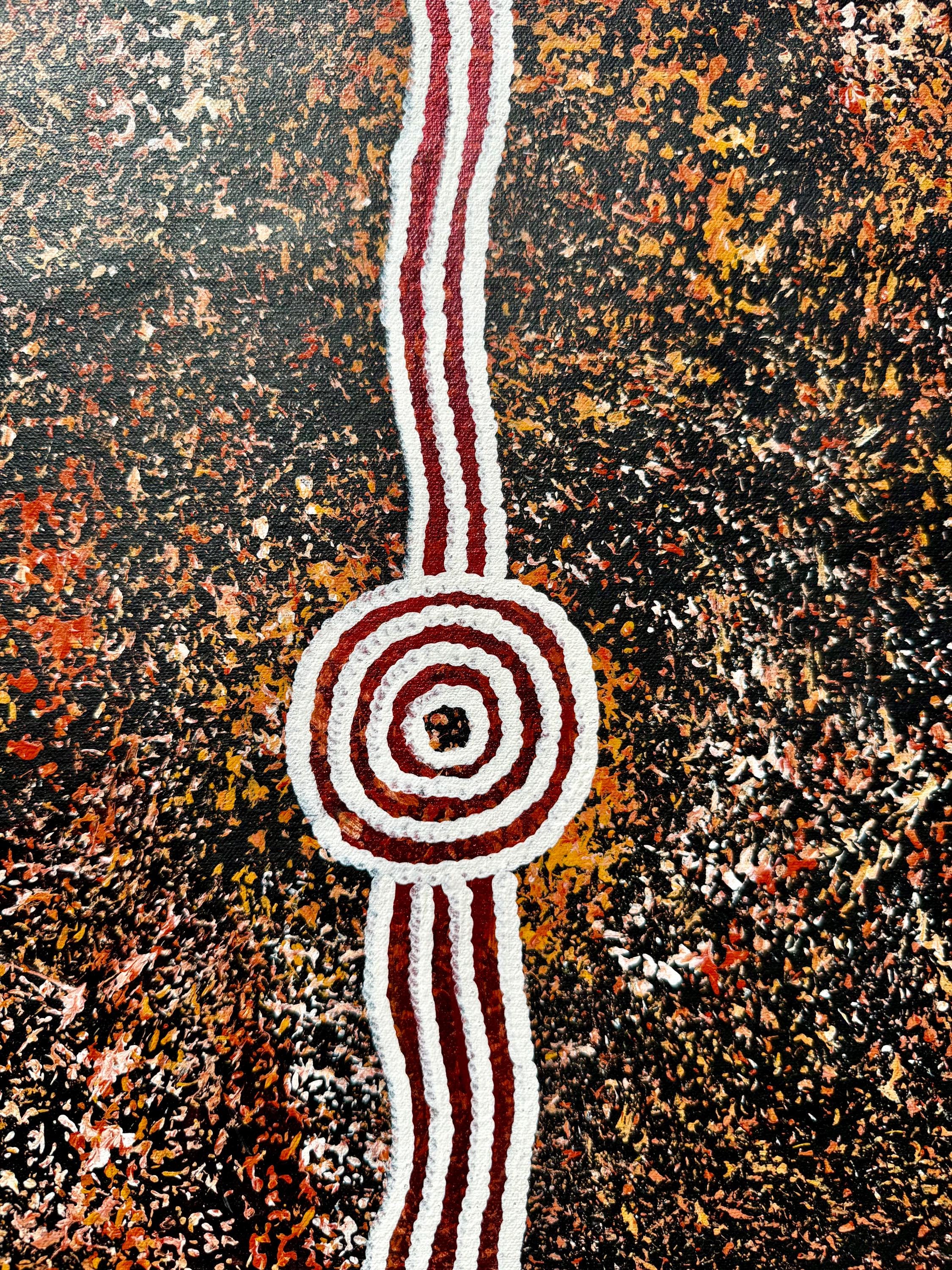 Original Aboriginal Painting: Waterhole Dreaming by Sharon Napanangka ...