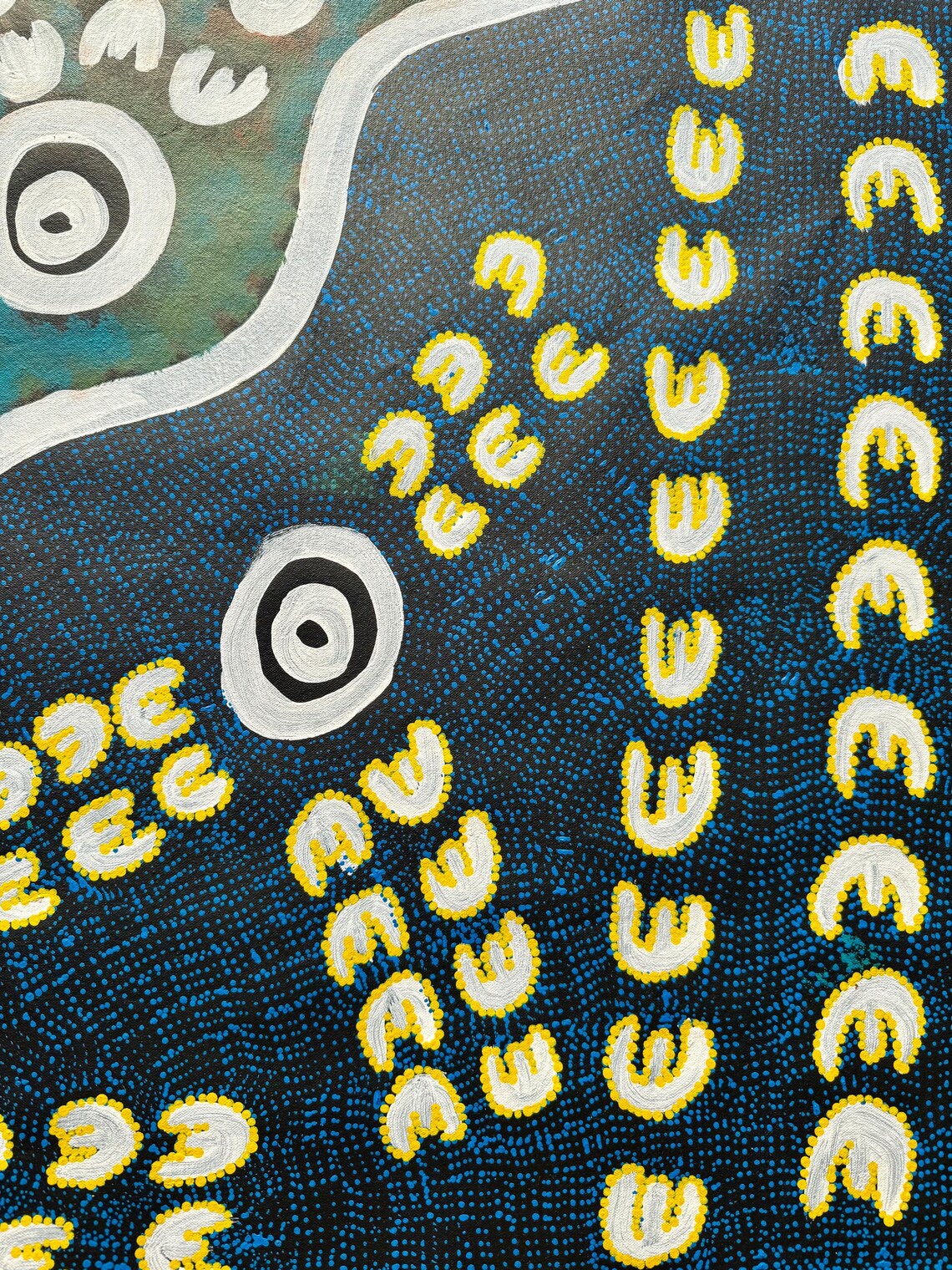 Original Aboriginal Painting: Mina Mina Dreaming by Rene Dixon ...