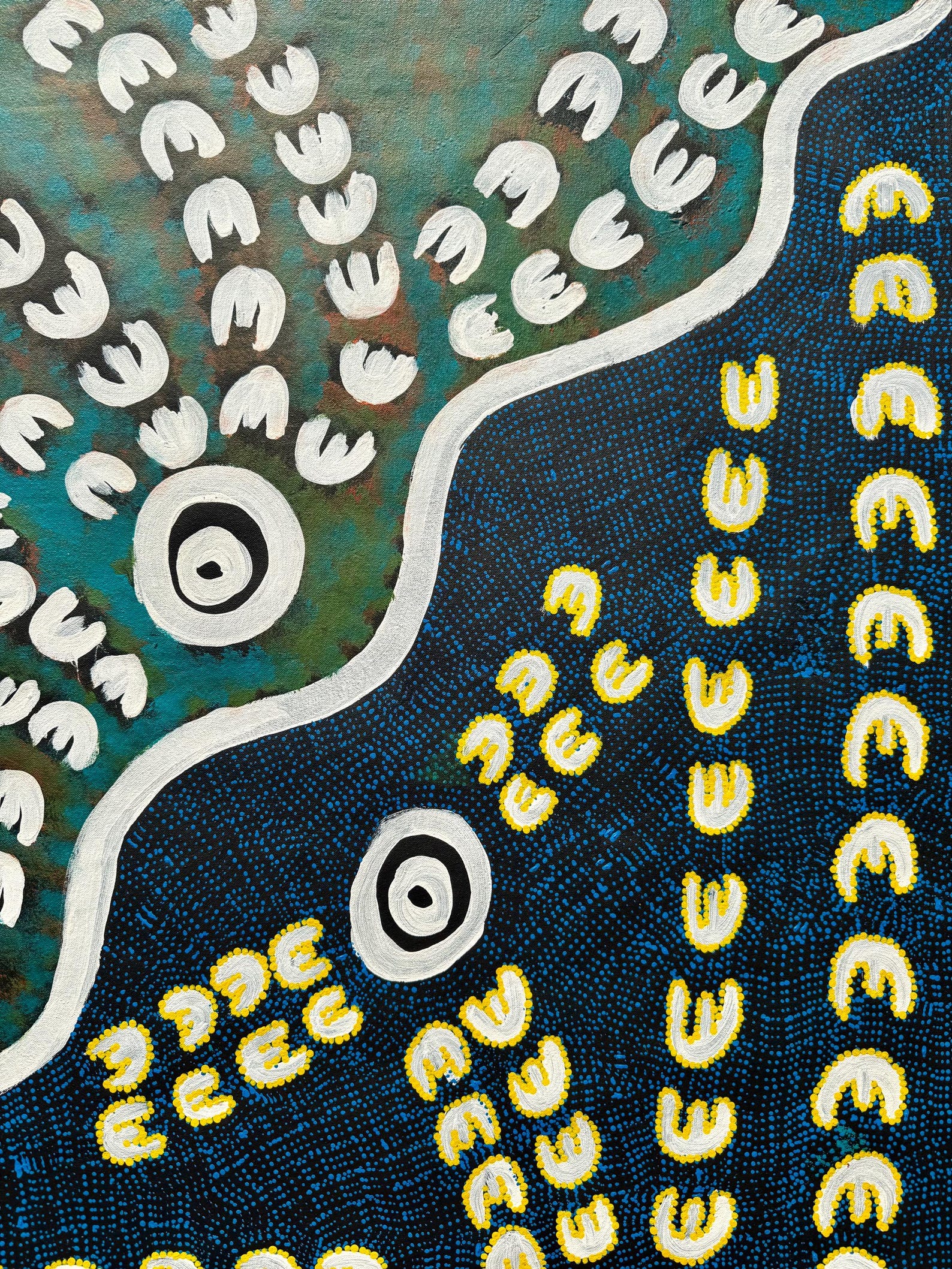 Original Aboriginal Painting: Mina Mina Dreaming by Rene Dixon ...