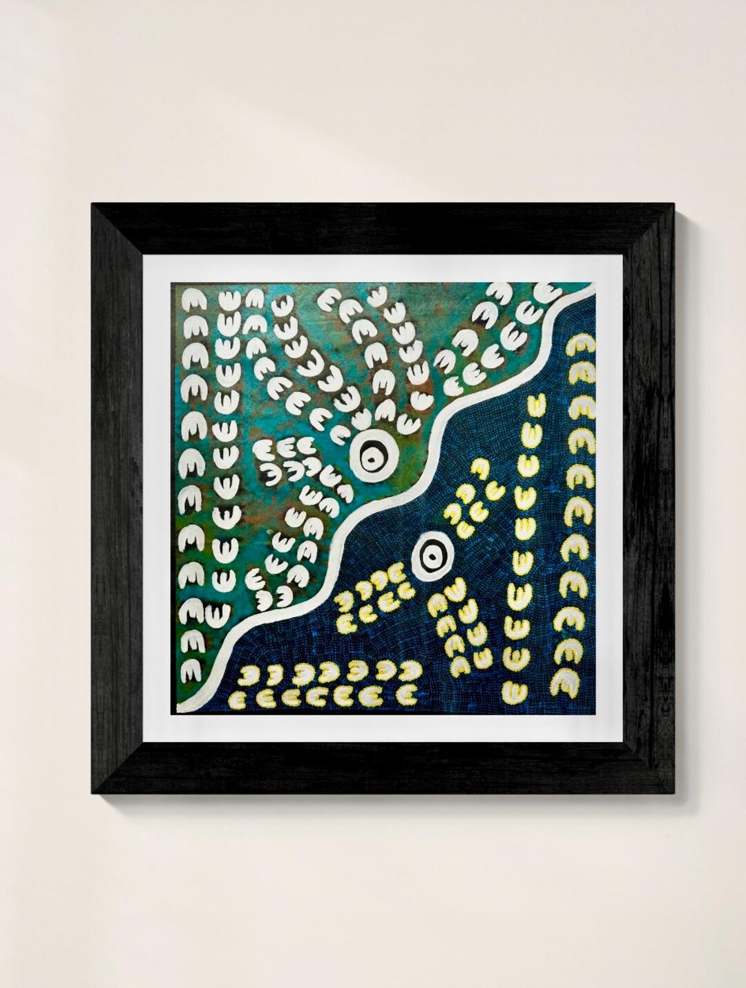 Original Aboriginal Painting: Mina Mina Dreaming by Rene Dixon ...