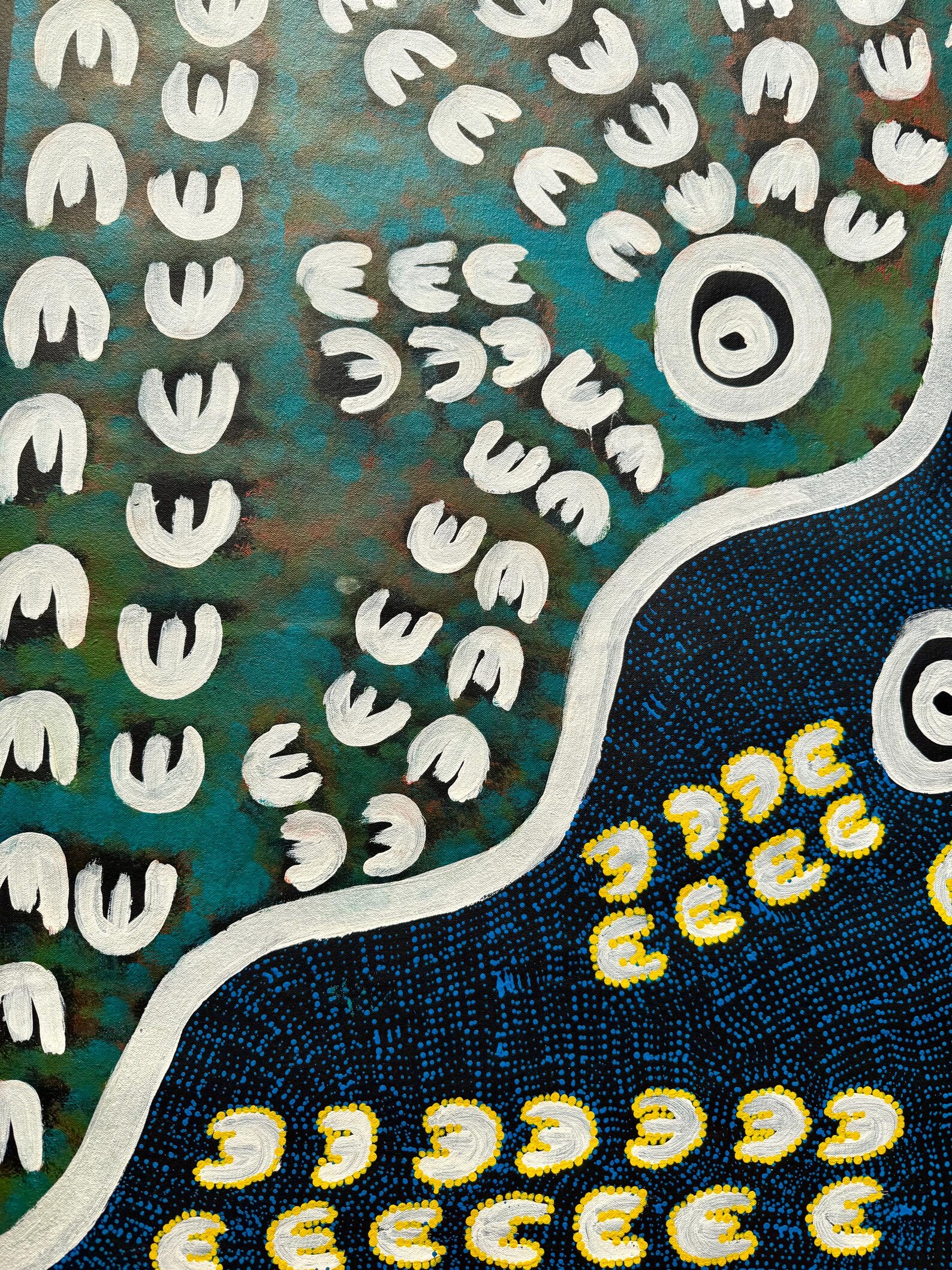 Original Aboriginal Painting: Mina Mina Dreaming by Rene Dixon ...
