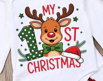 My 1st Christmas Png Clipart, Baby First Christmas Clipart, Christmas ...