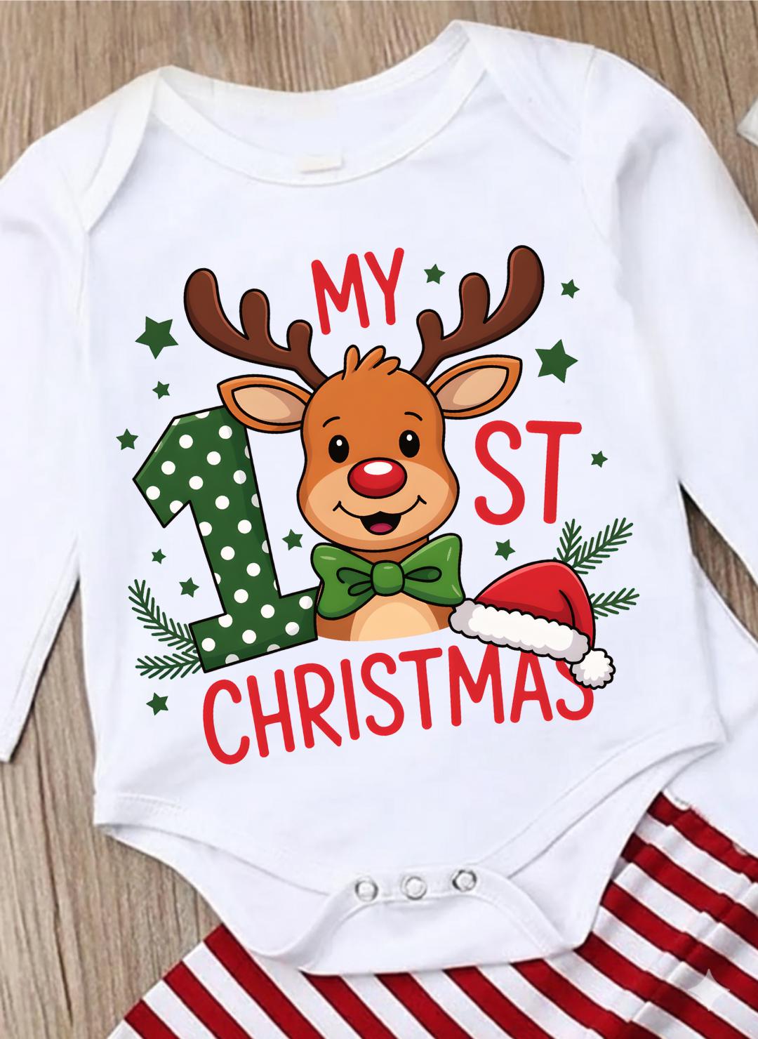My 1st Christmas Clipart, Baby First Christmas Clipart, Christmas ...