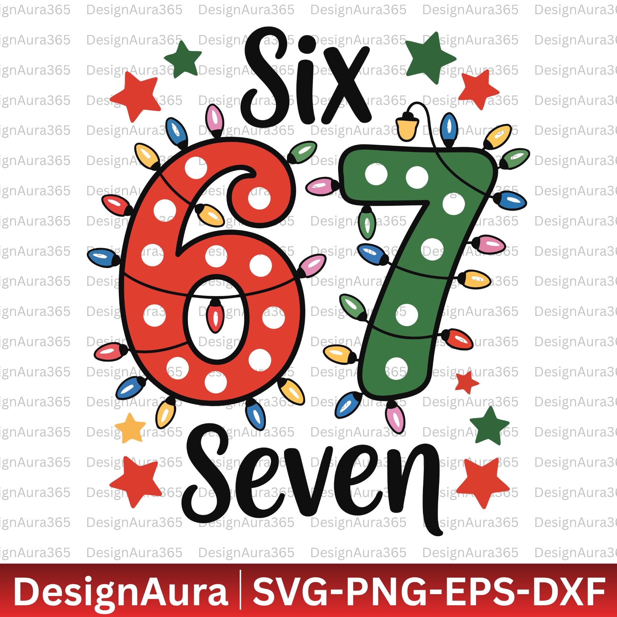 Christmas 67 SVG PNG, 6 7 Png Santa Hands Funny Gen Z Alpha Slang ...