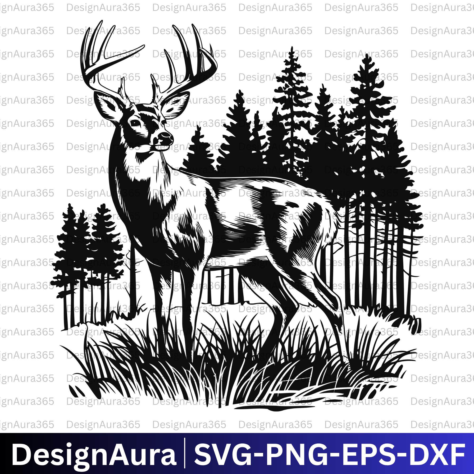 Big Buck | SVG PNG DXF | Deer | Deer Buck Design | Deer Art ...