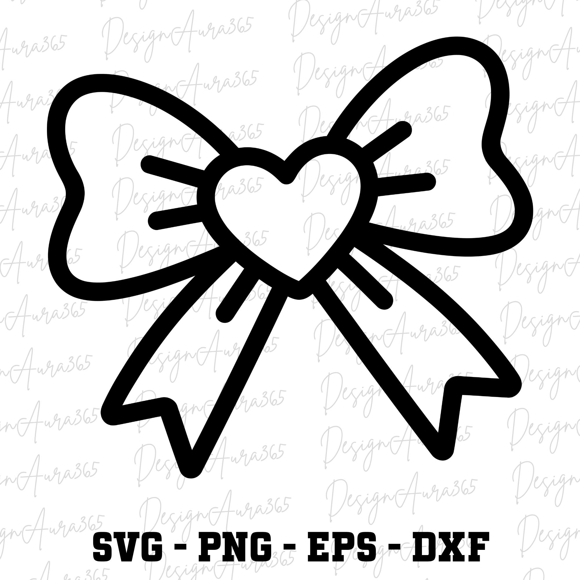 Heart Bow Svg Png, Cut Ready Digital Design for Cricut Silhouette ...