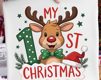 My 1st Christmas Clipart, Baby First Christmas Clipart, Christmas ...