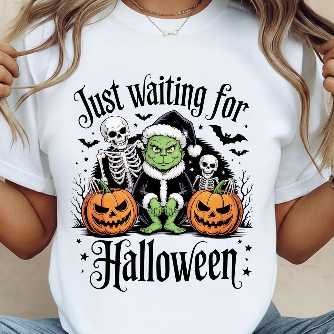 Grinch Just Waiting for Halloween Png, Funny Grinch Halloween, Fall ...
