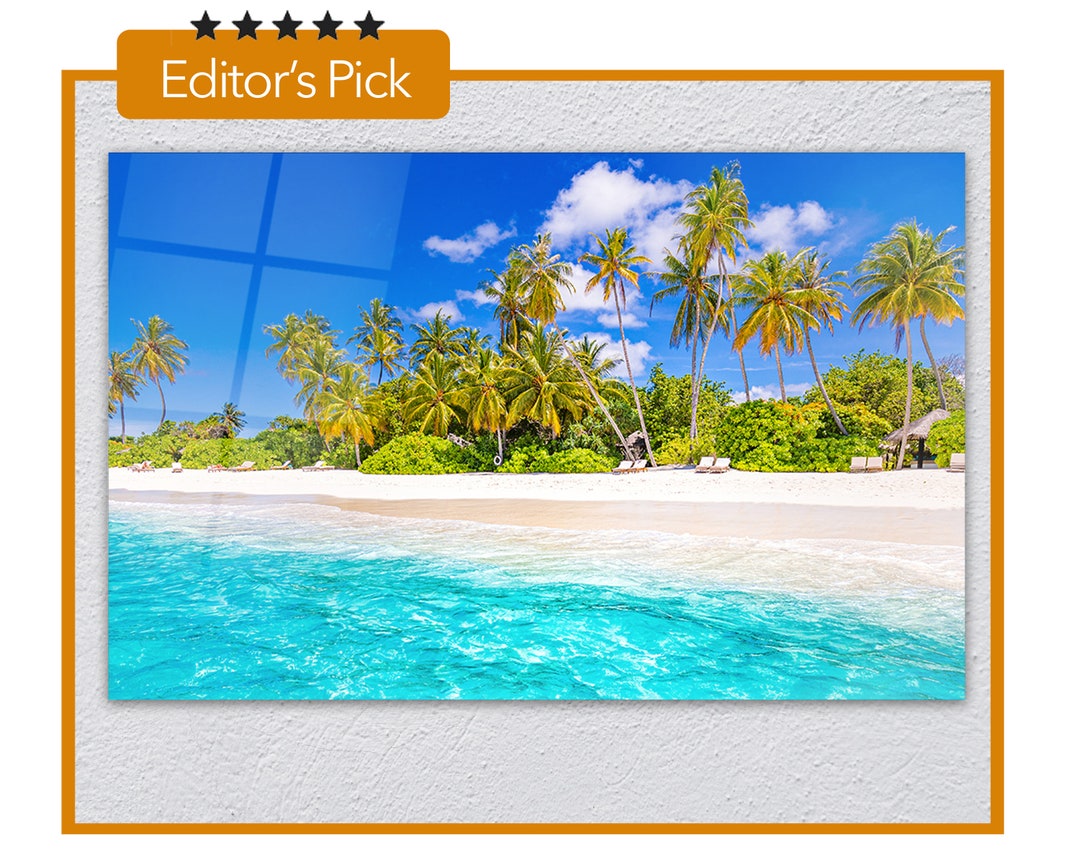Beach Nature Concept Tropical Paradise Island - Glass Wall Art ...