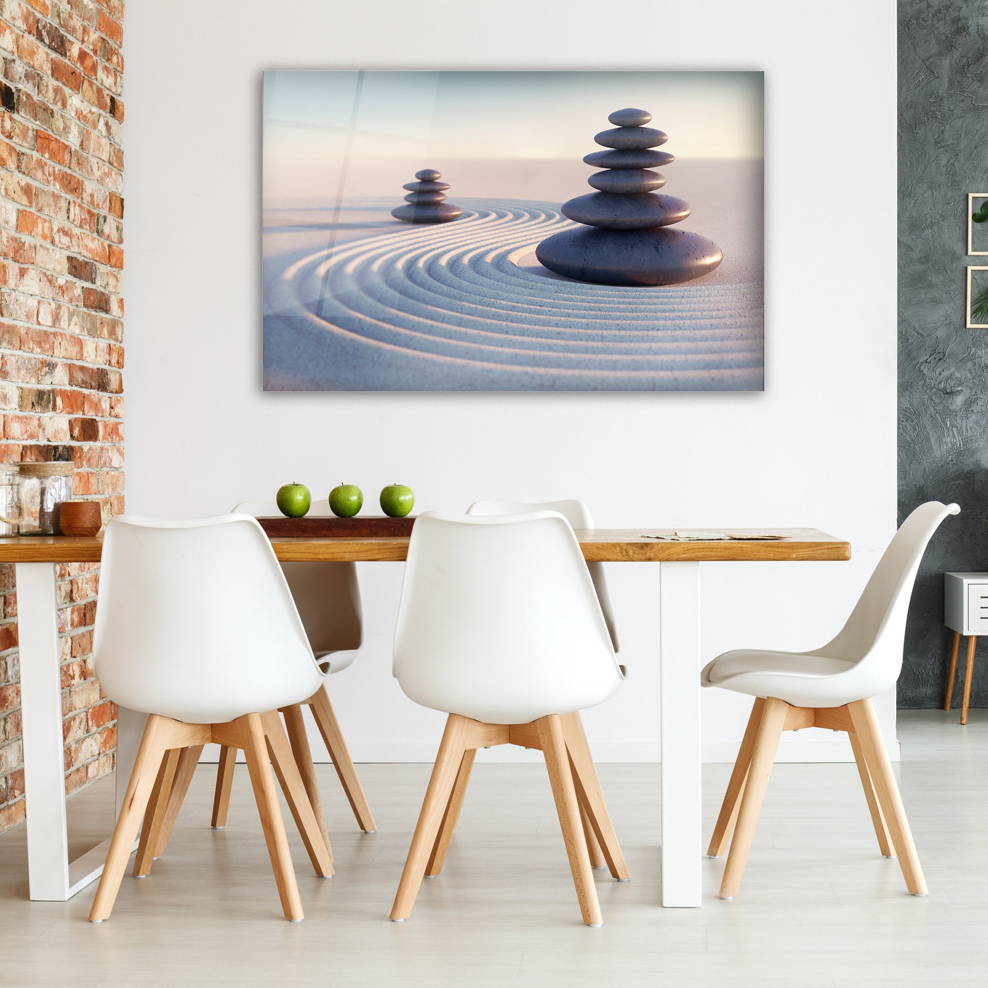 Glass Wall Art - Japanese Zen Garden - Housewarming Gift - Interior ...
